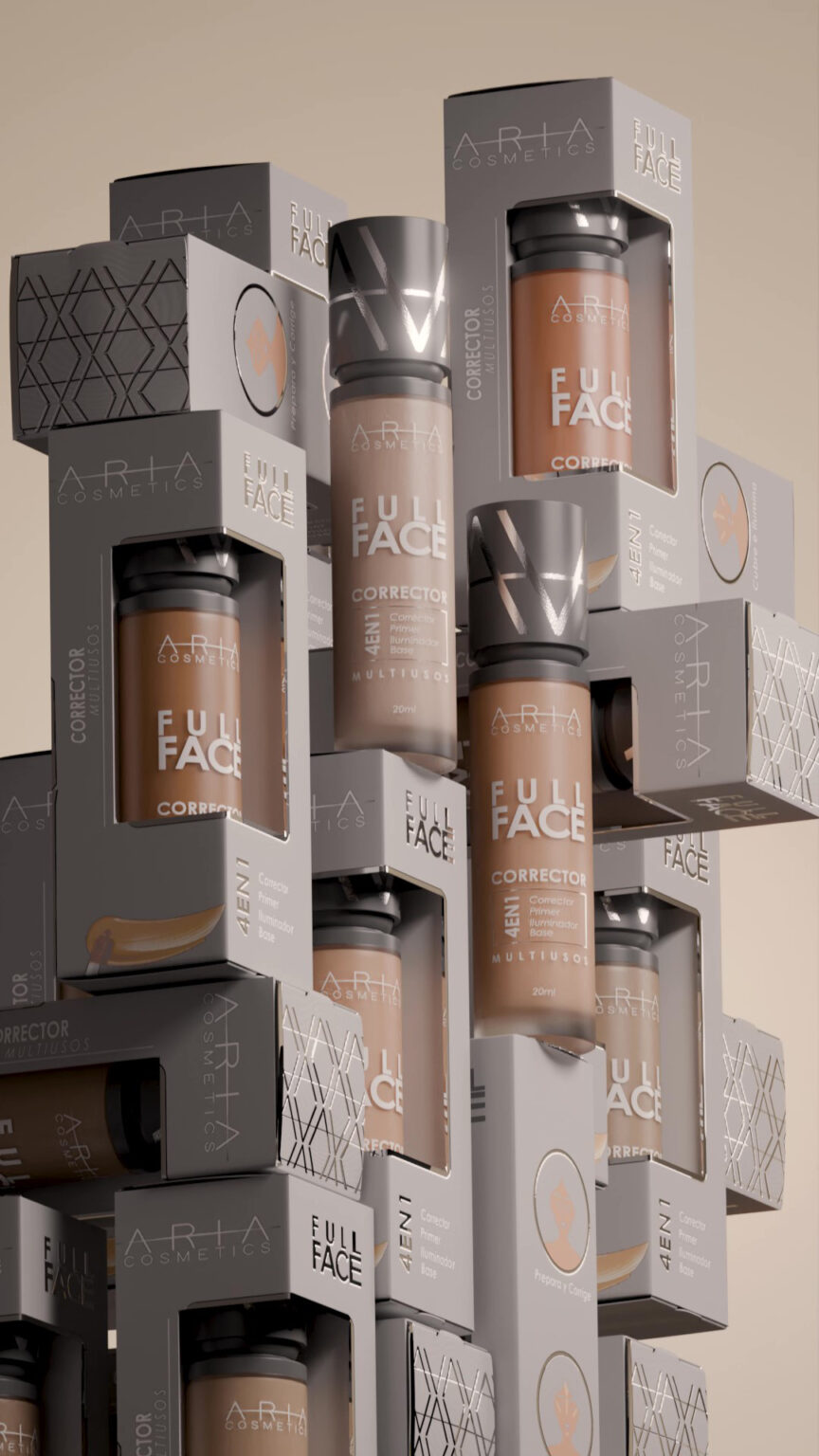 Corrector Full Face, Primer 4 En 1 – Aria Cosmetics