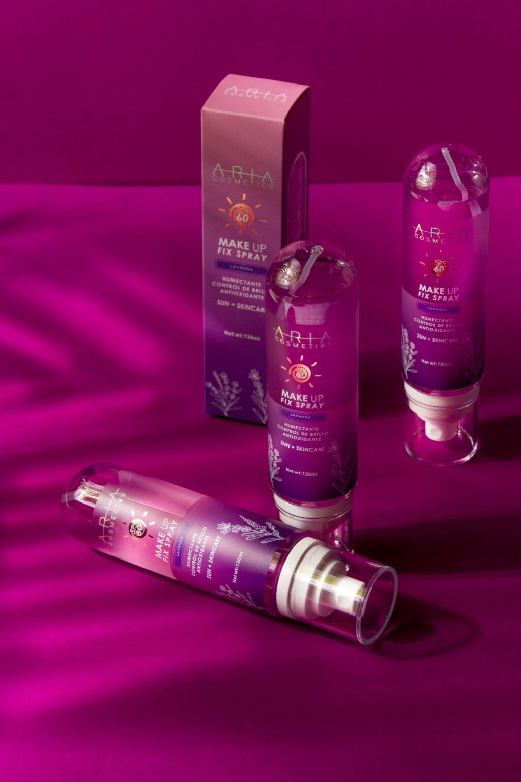 Makeup Fix Spray Aloe Vera, Lavanda Y Menta – Aria Cosmetics