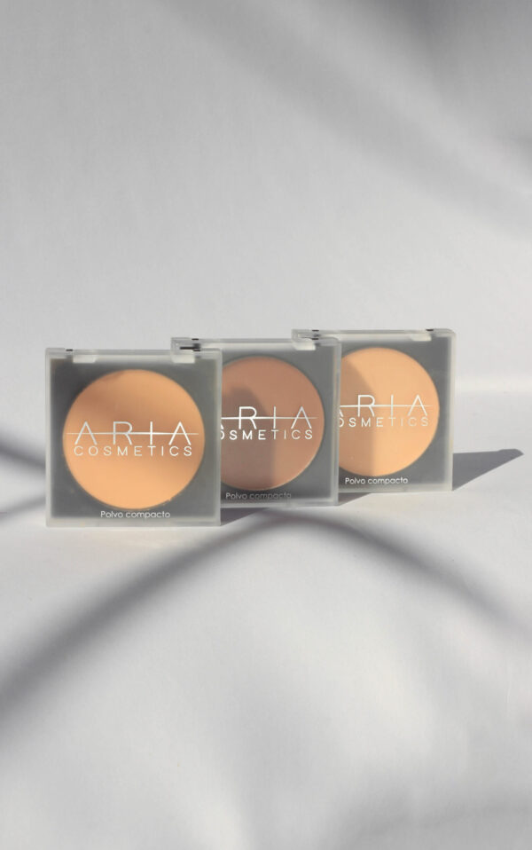 Polvo Compacto Efecto Semi Mate/Poros Invisibles – Aria Cosmetics