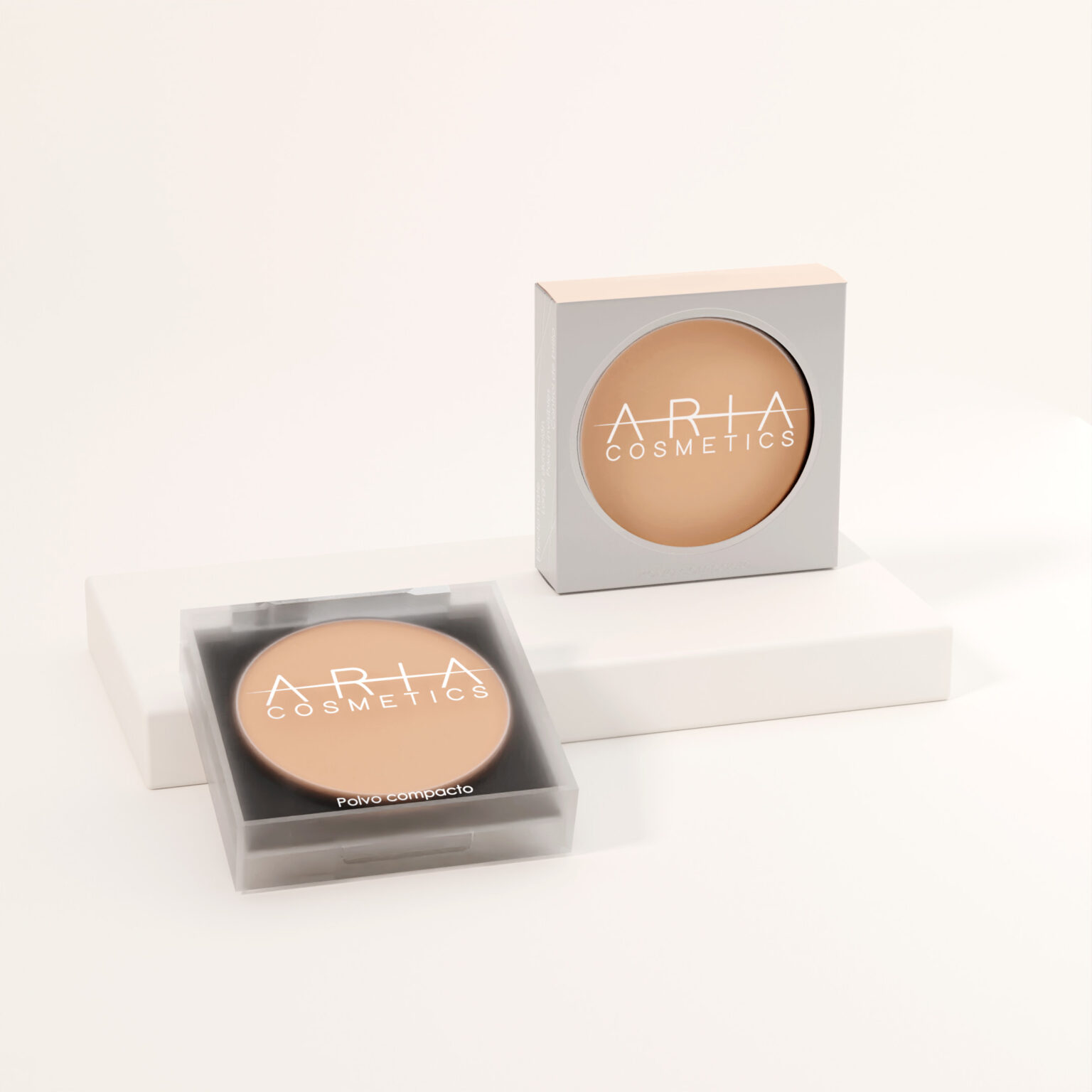 Polvo Compacto Efecto Semi Mate/Poros Invisibles – Aria Cosmetics